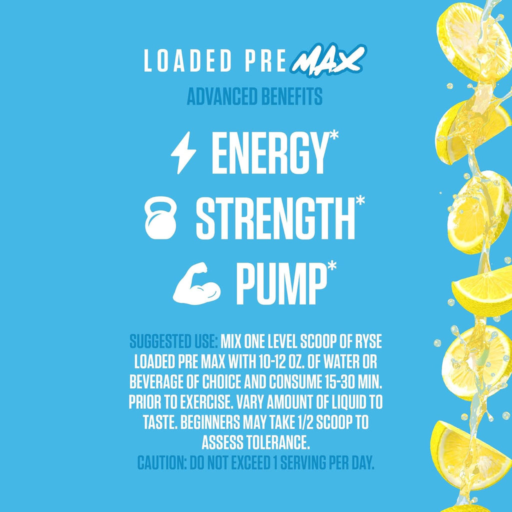 25 servings of Ryse pre workout
