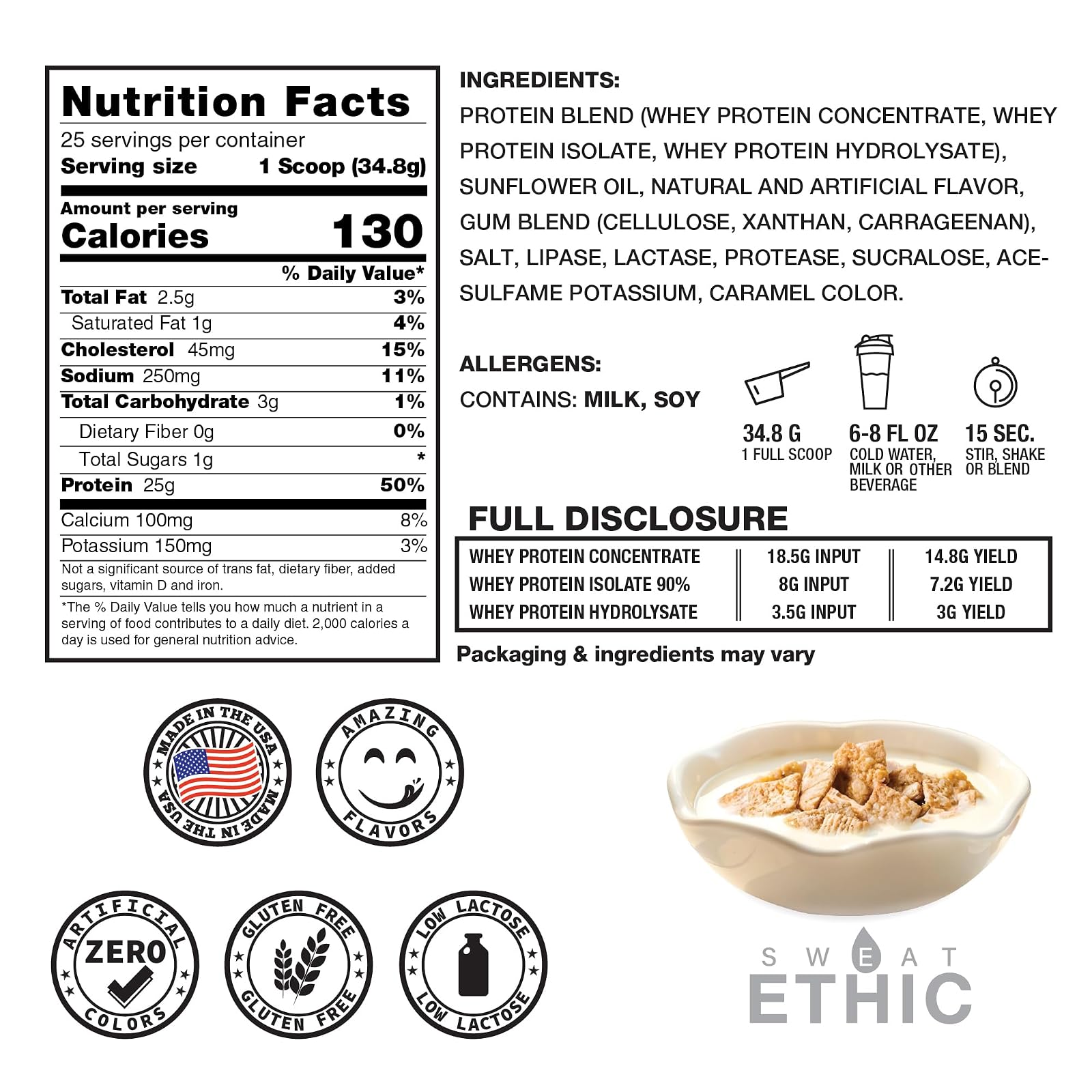 25 servings of whey protein