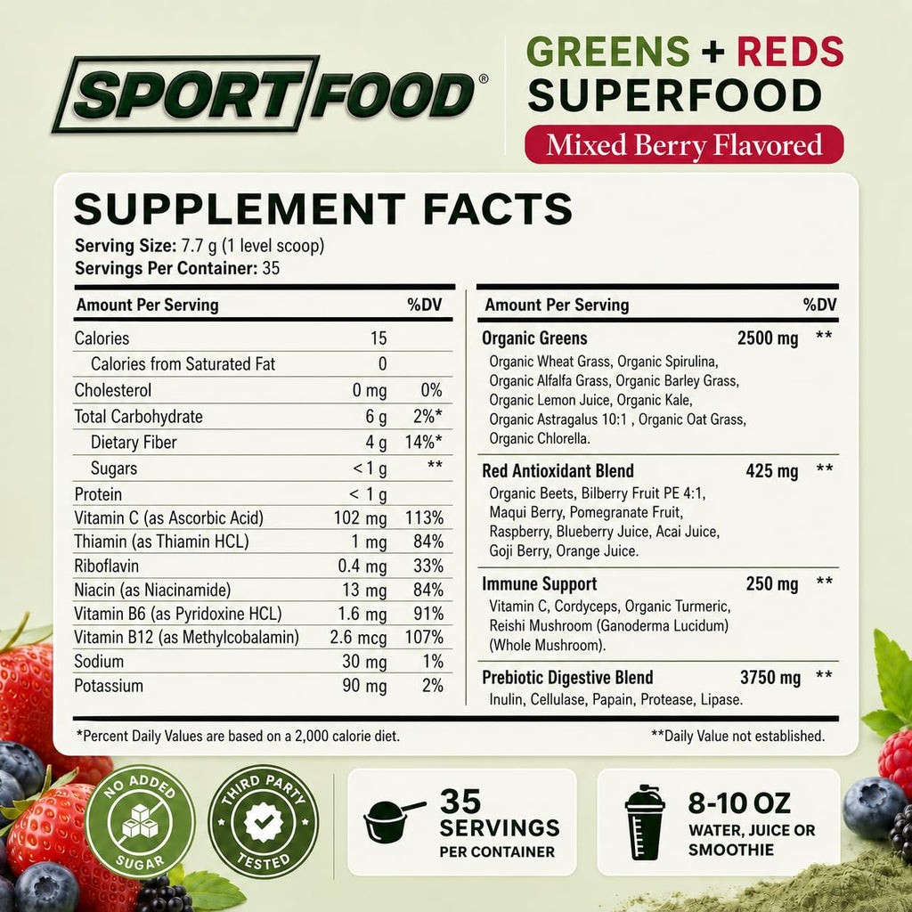 25 super fruits and veggies blend