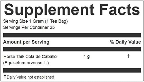 25 tea bags of Cola De Caballo