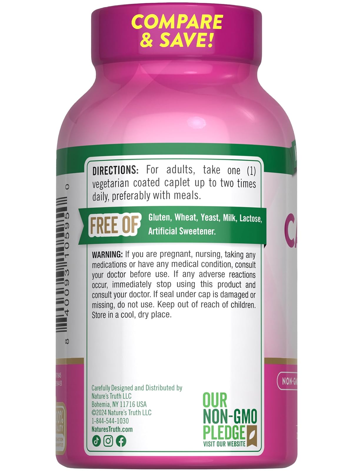 250 caplets for long-lasting supply