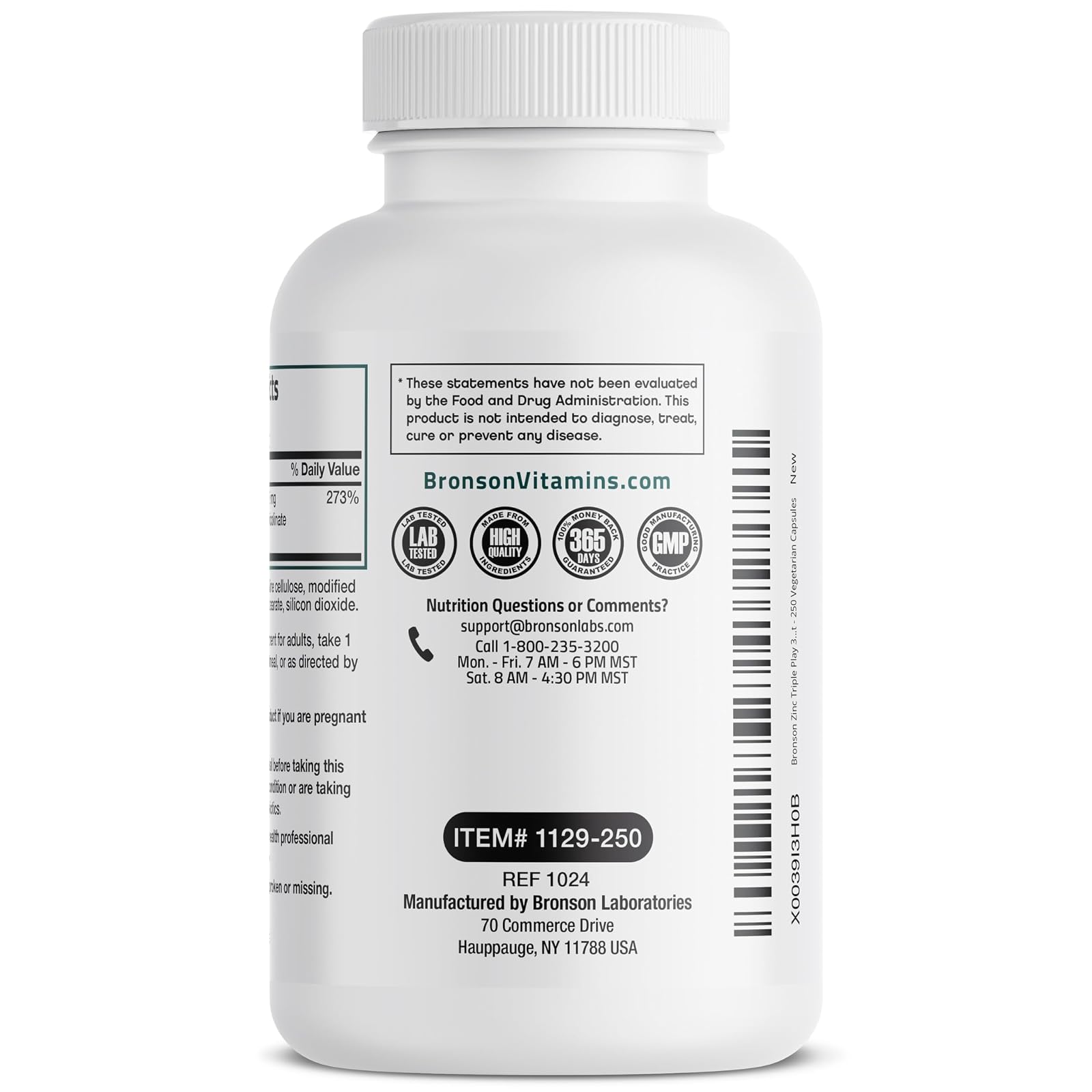250 capsules for long-lasting supply