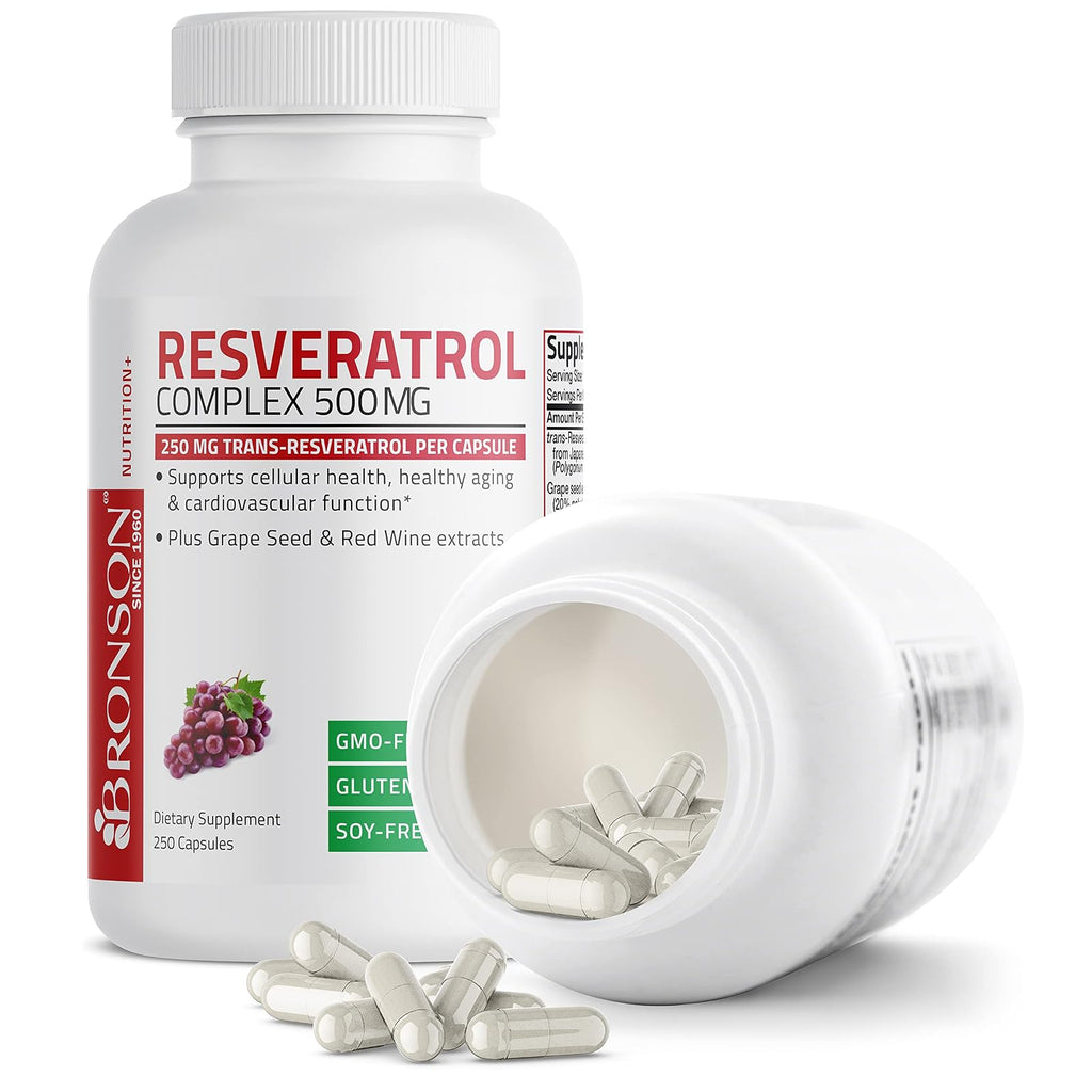 250 capsules of Bronson Resveratrol for vitality