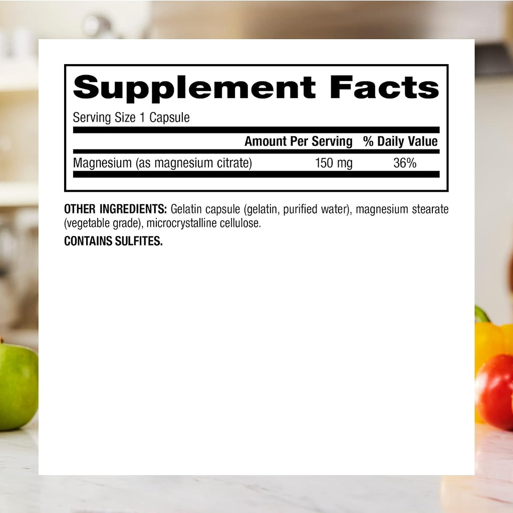 250 capsules of magnesium citrate