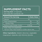 250 capsules of psyllium husk