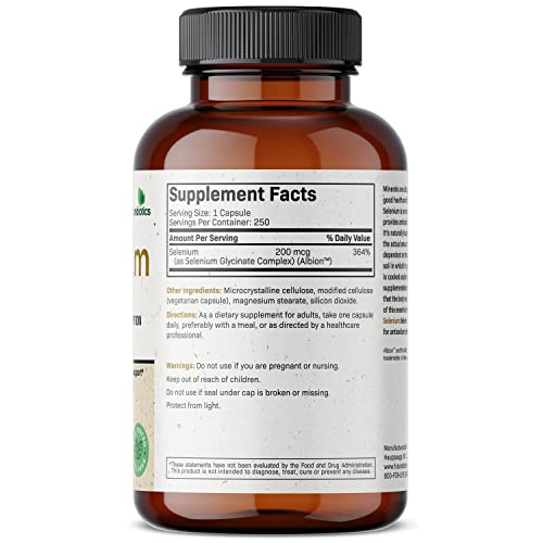 250 capsules of selenium for wellness