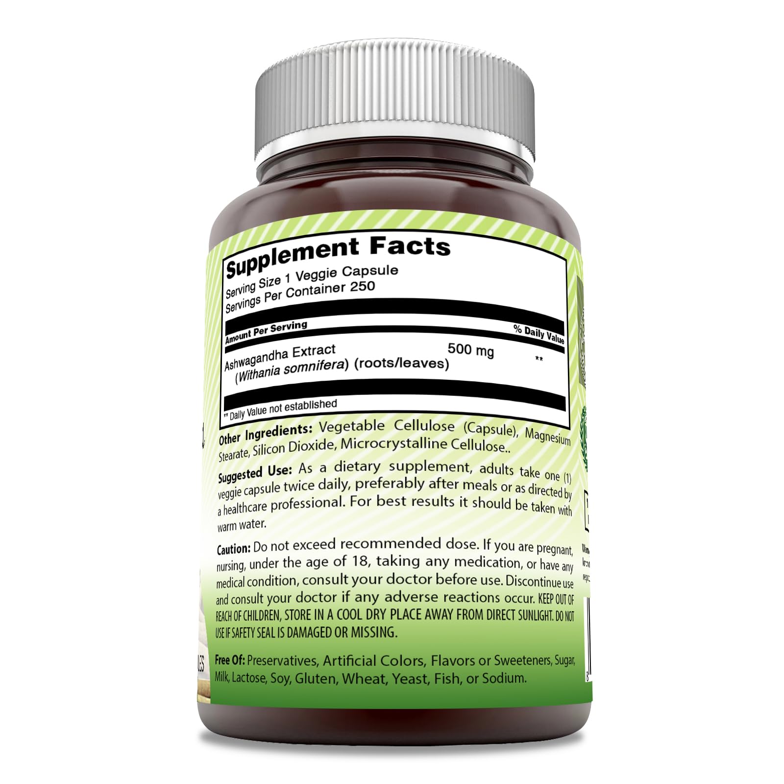 250 count ashwagandha for stress relief