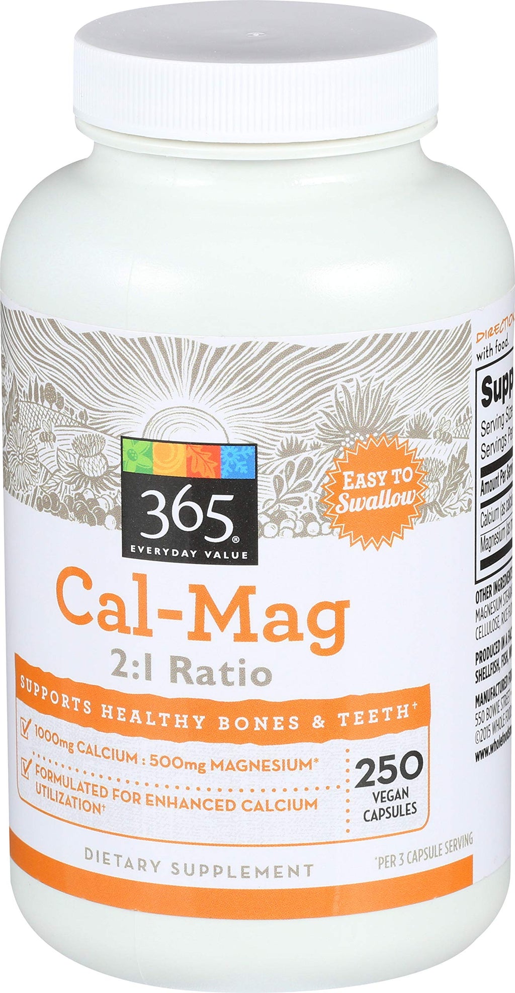 250 count calcium supplement capsules