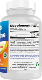 250 count L-Lysine for daily wellness