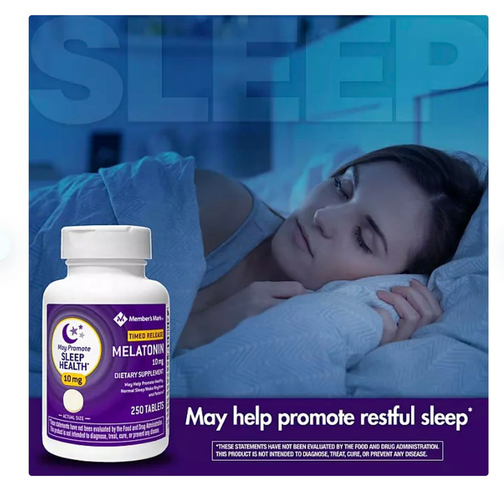 250 count melatonin for restful sleep