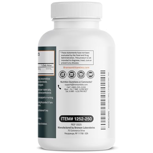 250 count vegetarian vitamin C tablets