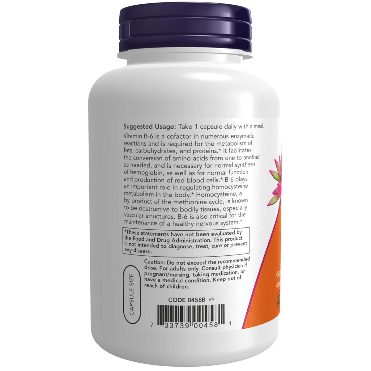 250 count Vitamin B6 veg capsules