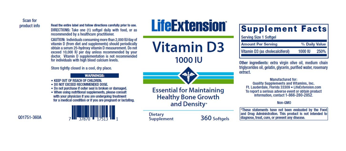 250 count Vitamin D3 capsules