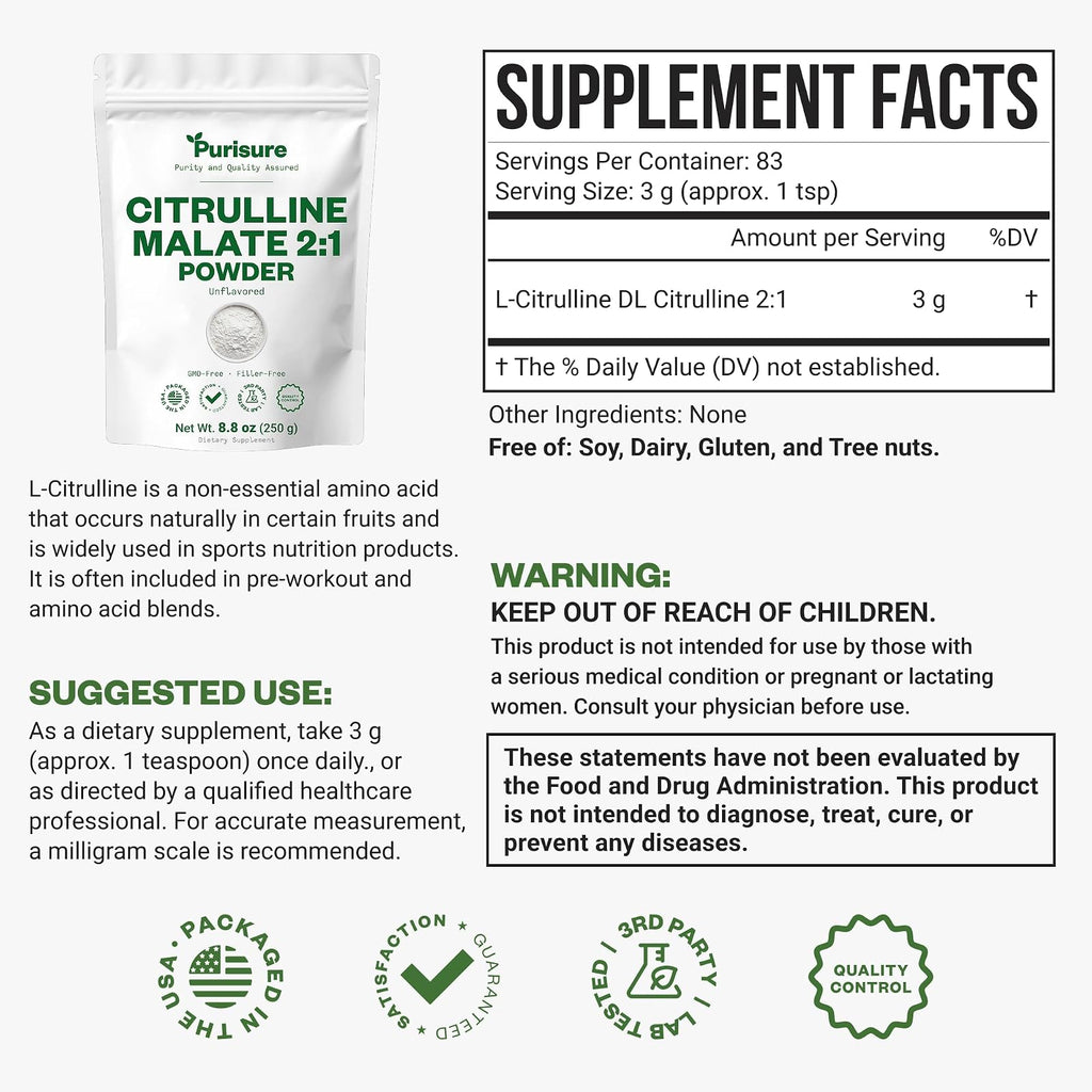 250 g L-Citrulline for energy boost