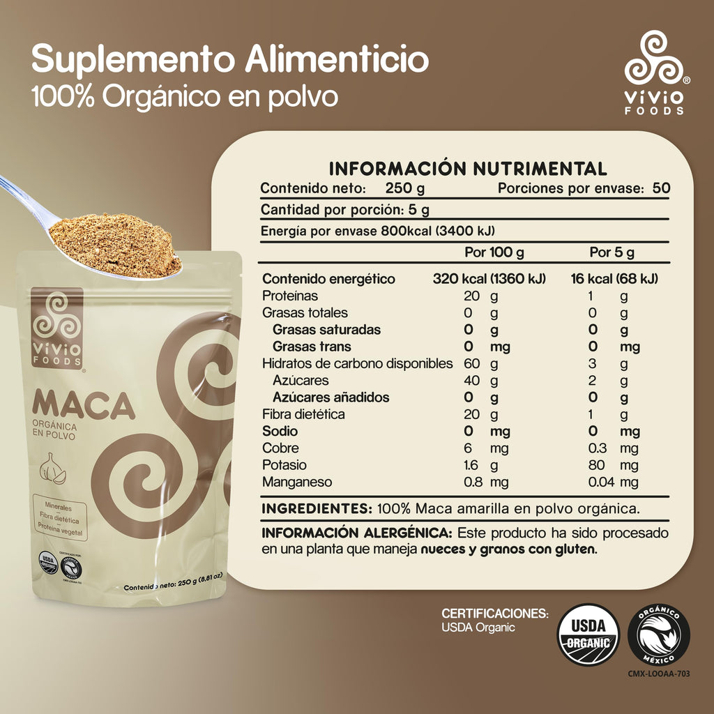 250 g organic maca for smoothies
