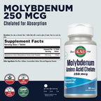 250 mcg Molybdenum for daily nutrition