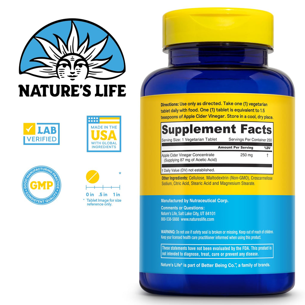 250 mg apple cider vinegar supplement
