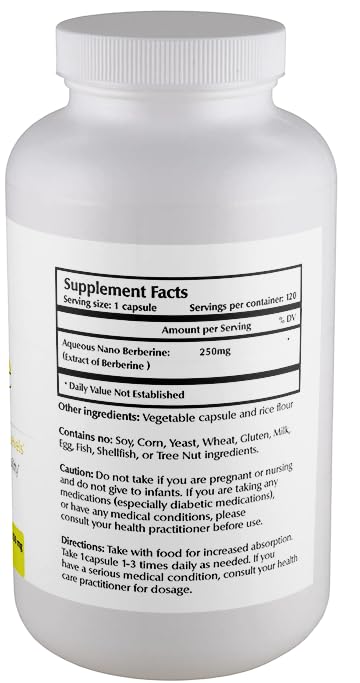 250 mg berberine for gut health