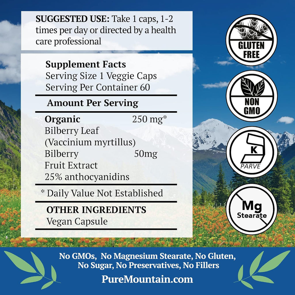 250 mg bilberry extract for eye health