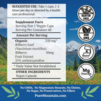250 mg bilberry extract for eye health