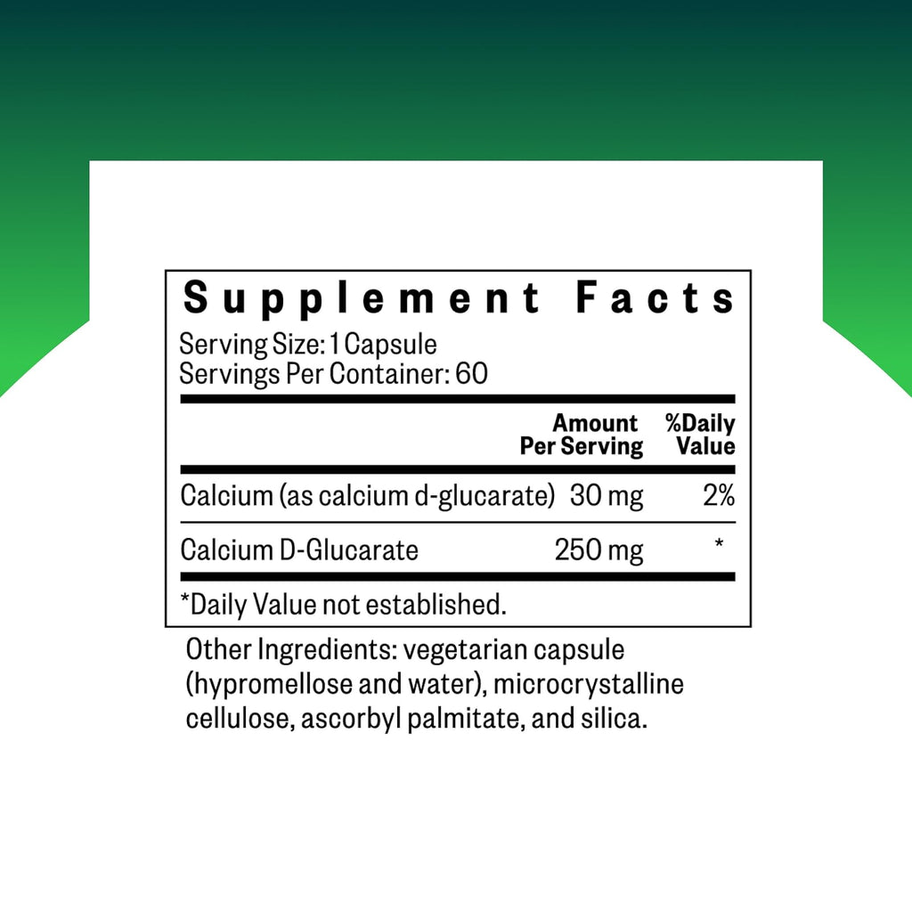 250 mg calcium d-glucarate capsules