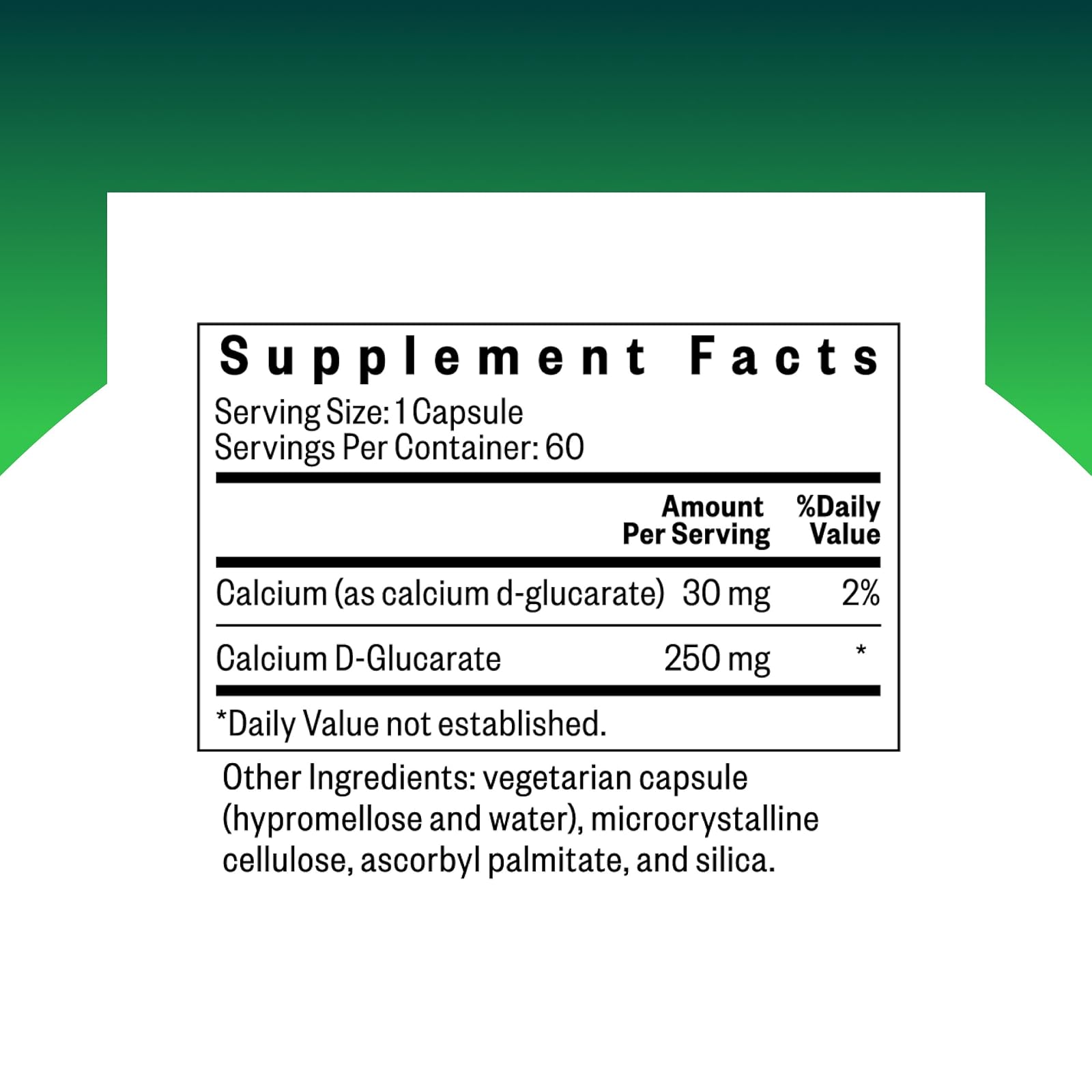 250 mg calcium d-glucarate capsules