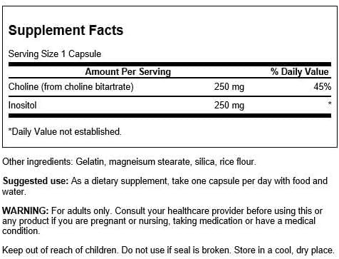 250 mg choline supplement benefits