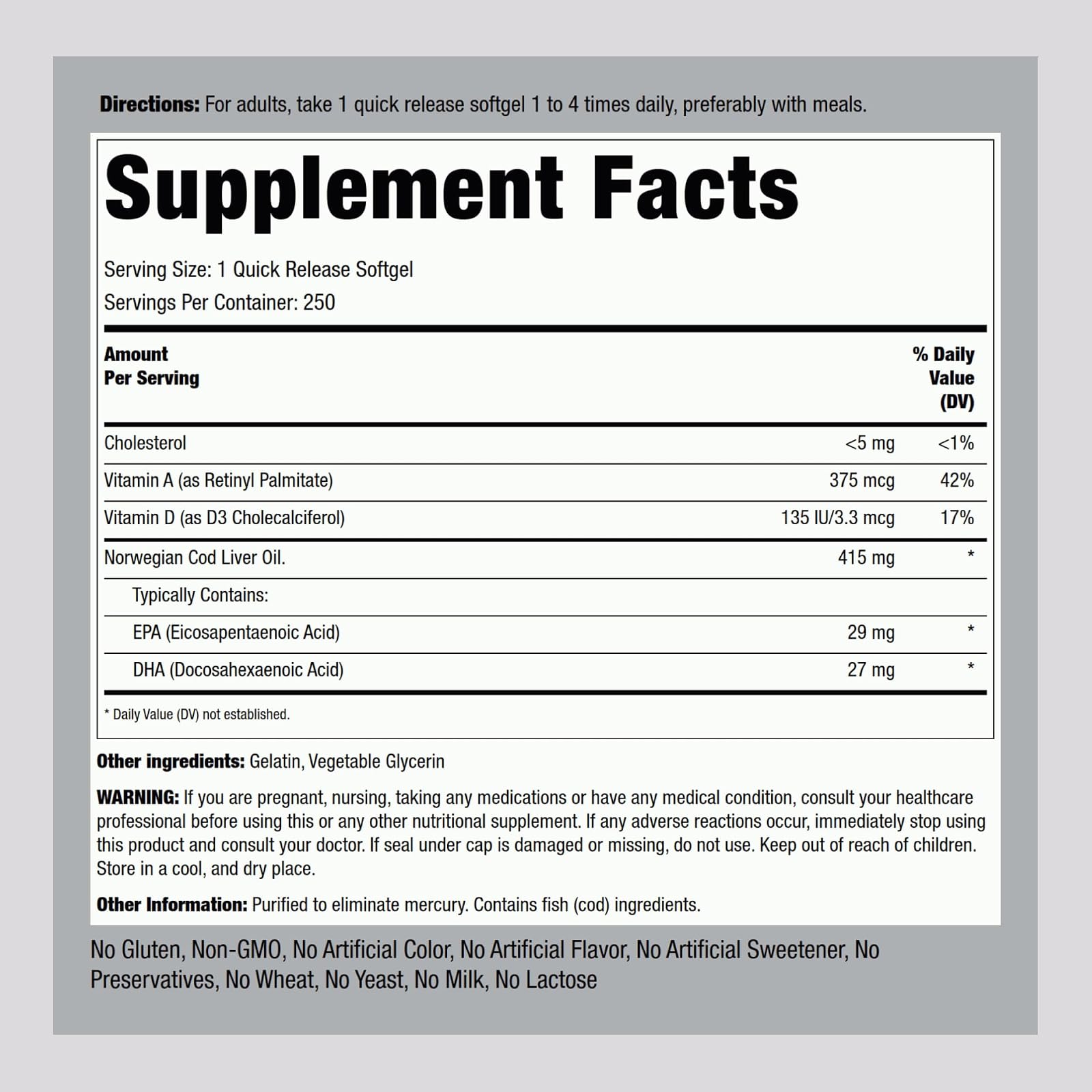 250 mg cod liver oil benefits