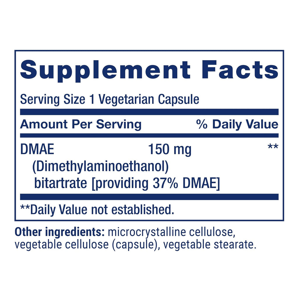 250 mg DMAE for cognitive support