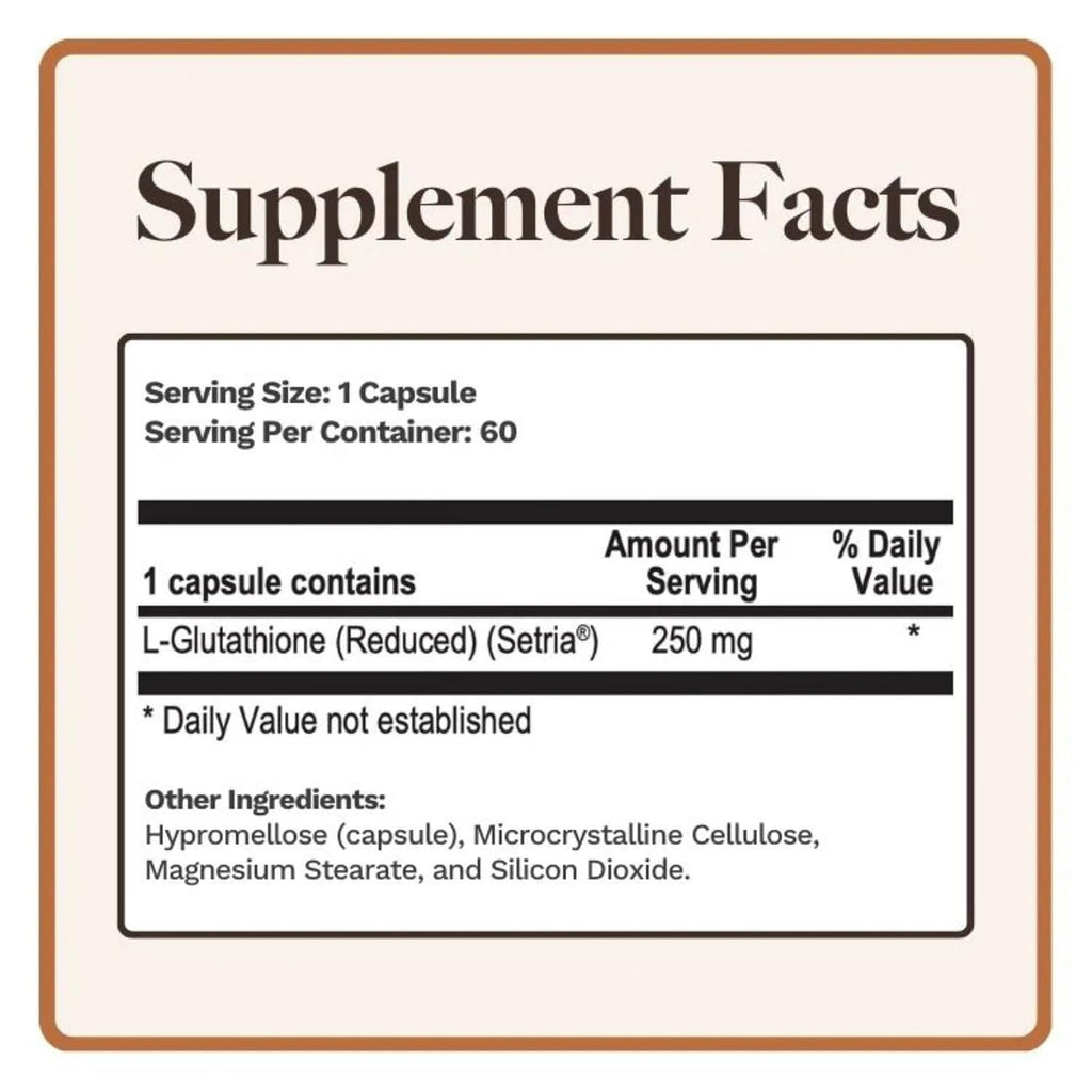 250 mg Glutathione for immune support