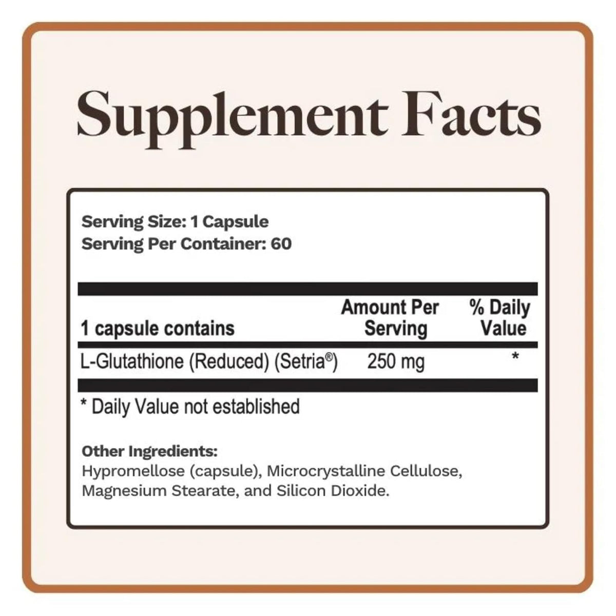 250 mg Glutathione for immune support