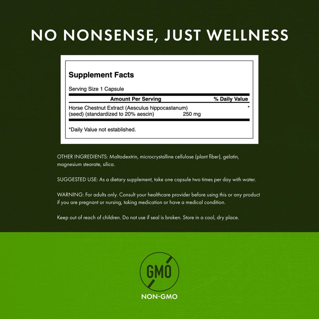 250 mg Horse Chestnut vitamin A supplement