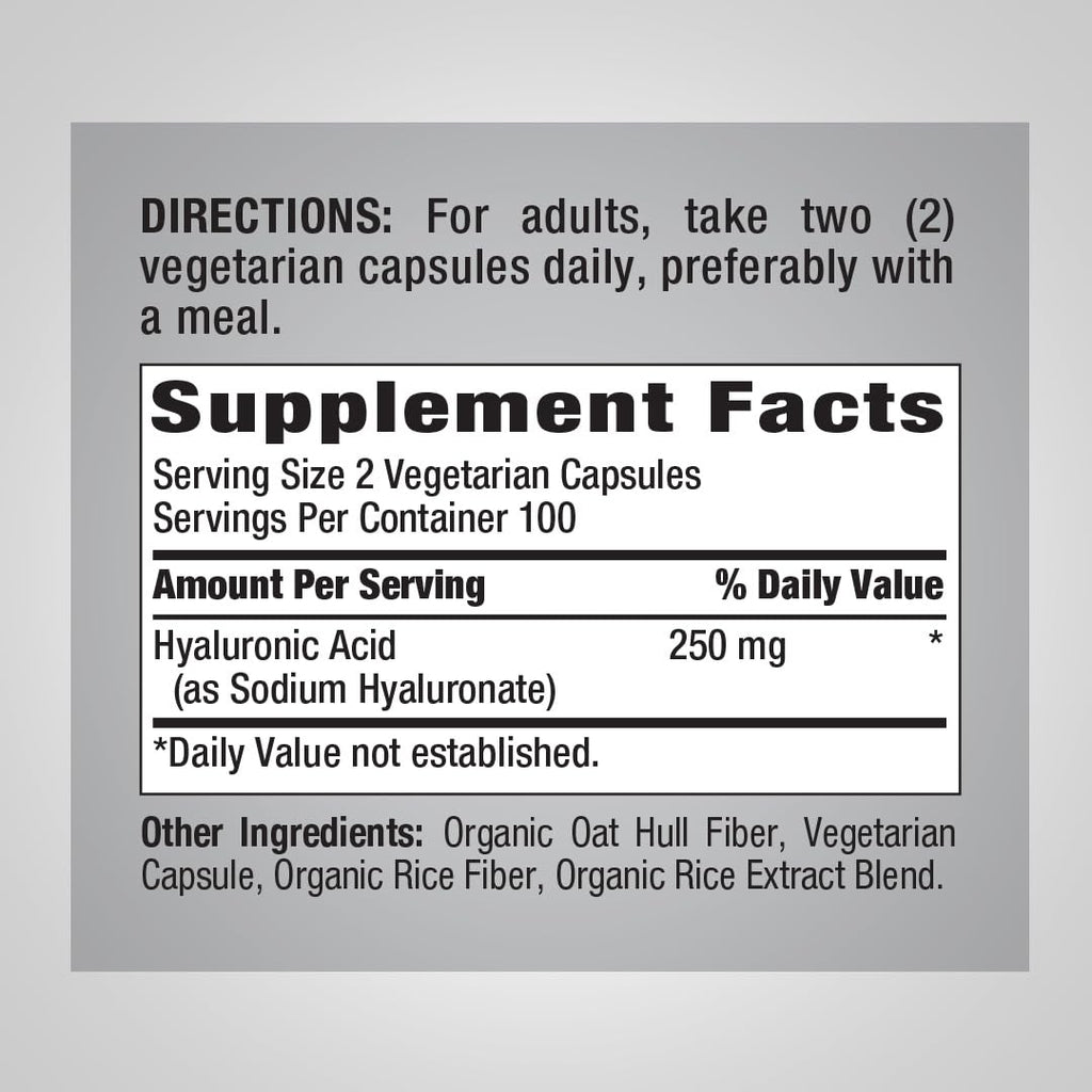 250 mg hyaluronic acid supplement