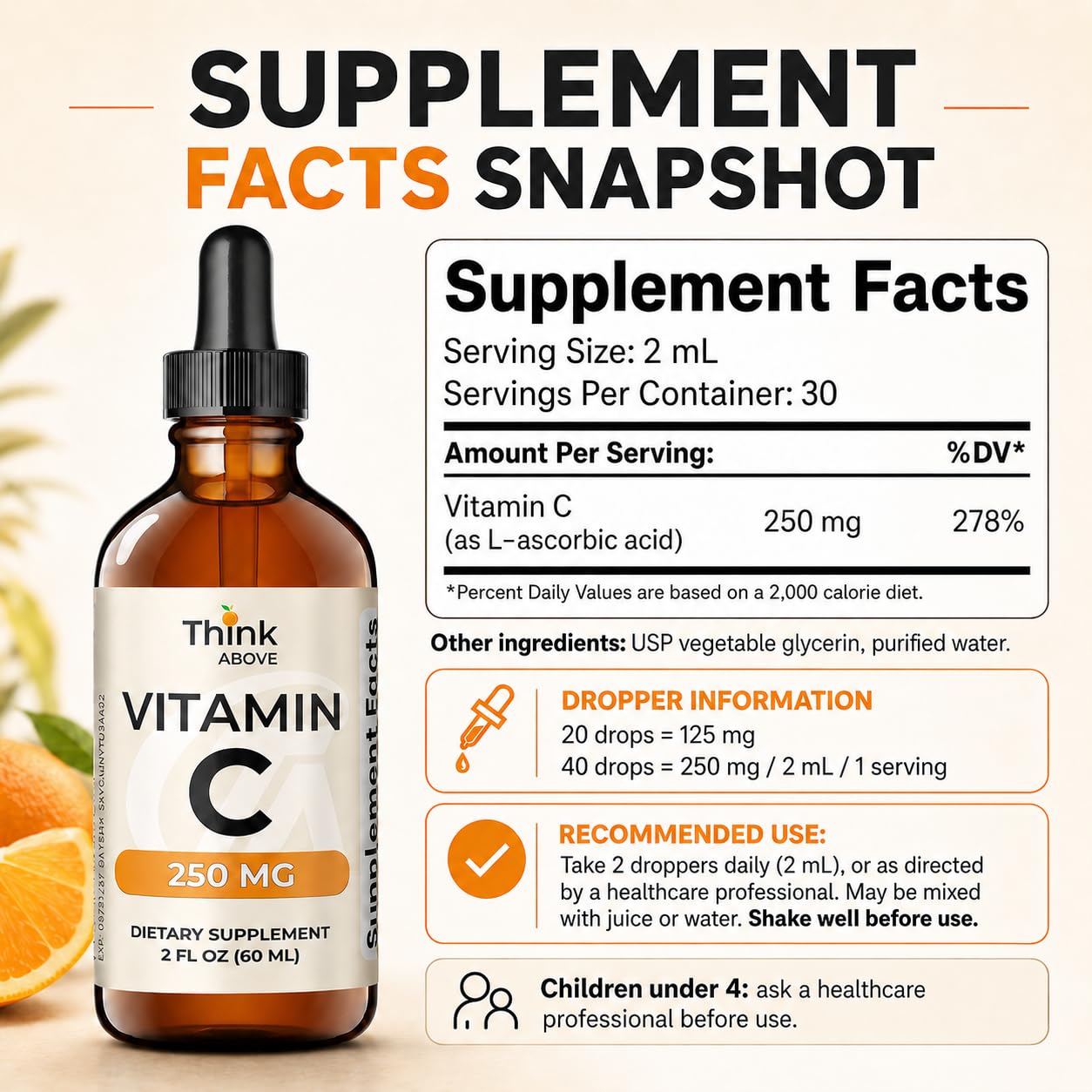 250 mg L-Ascorbic Acid formula