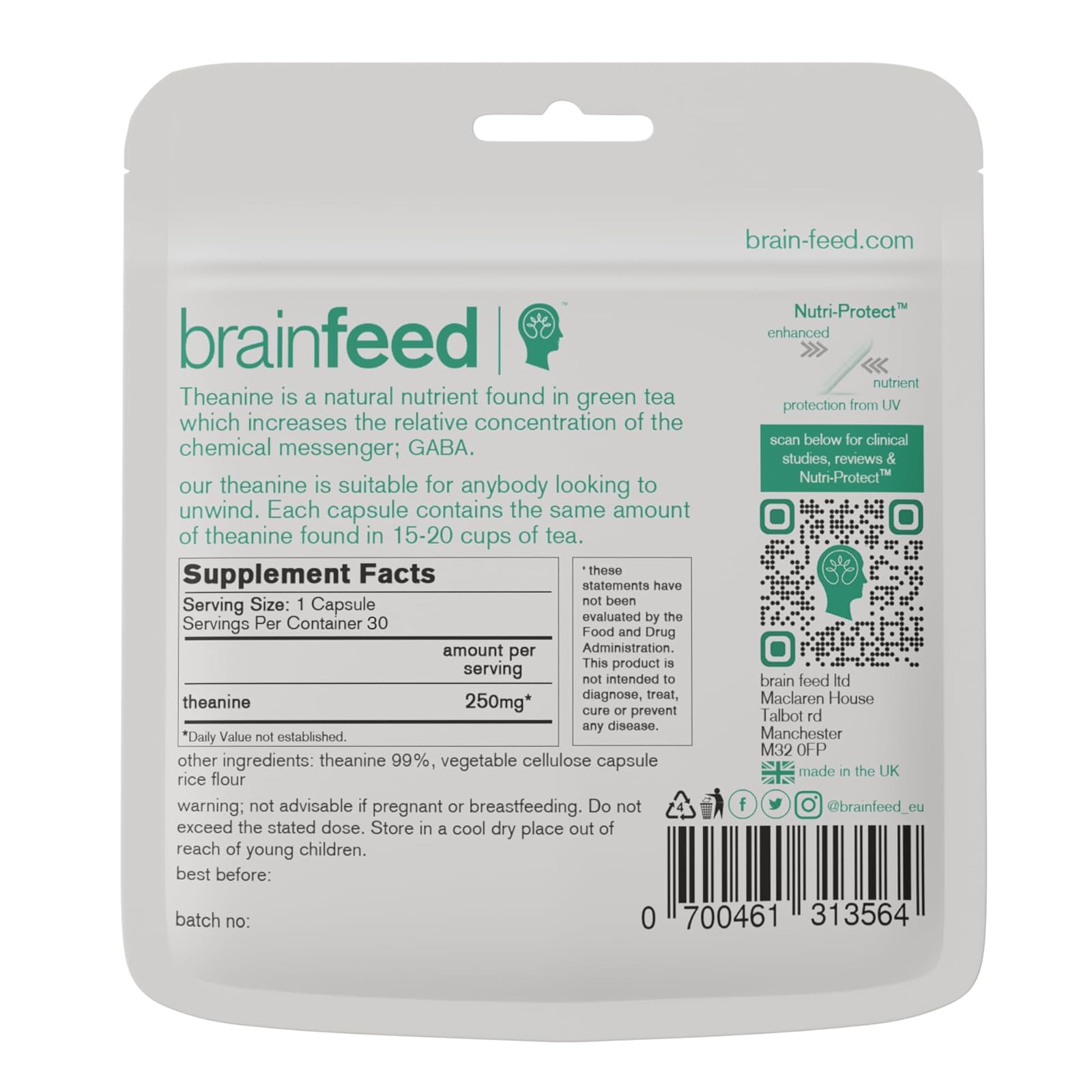 250 mg l-theanine capsules for stress relief