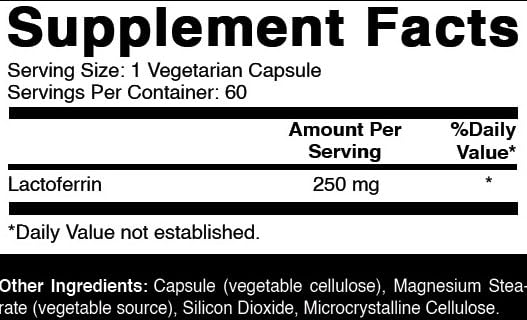 250 mg Lactoferrin health supplement