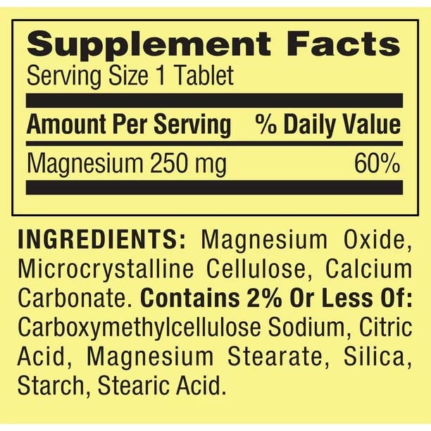 250 mg magnesium for total wellness