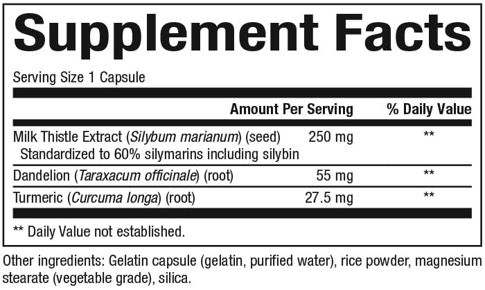 250 mg Milk Thistle extract
