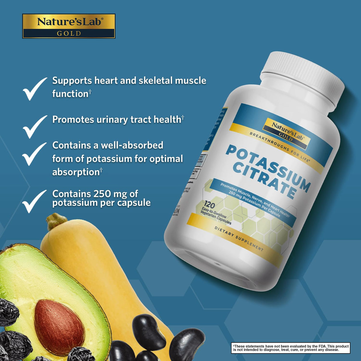 250 mg potassium supplement for health