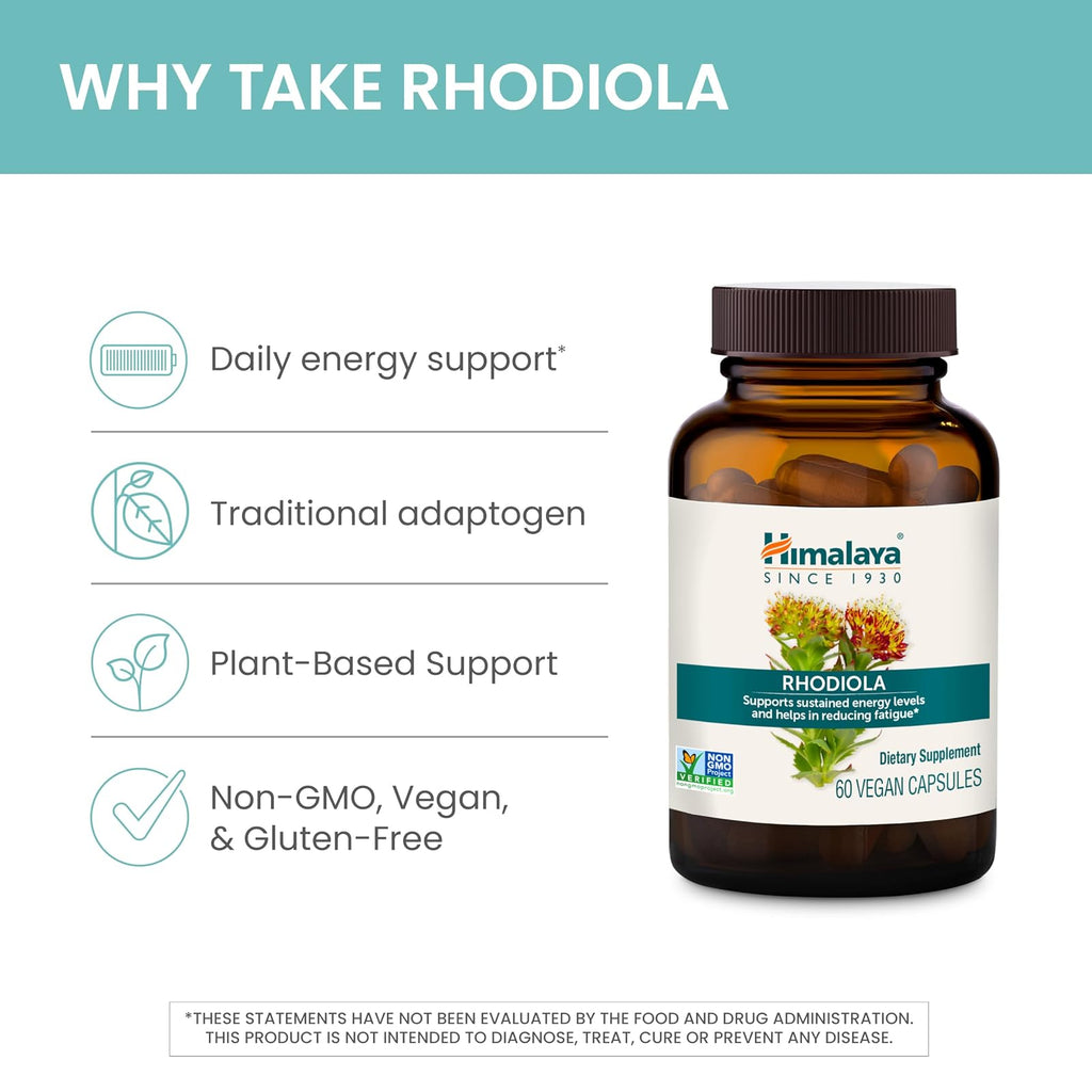 250 mg Rhodiola for enhanced energy