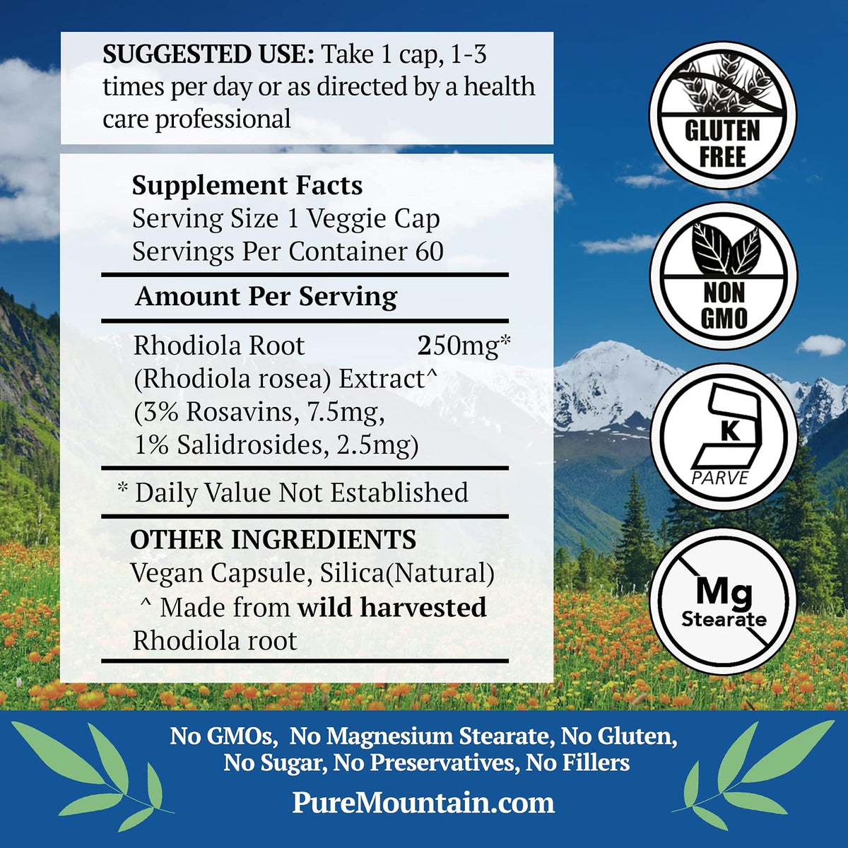 250 mg Rhodiola Rosea benefits