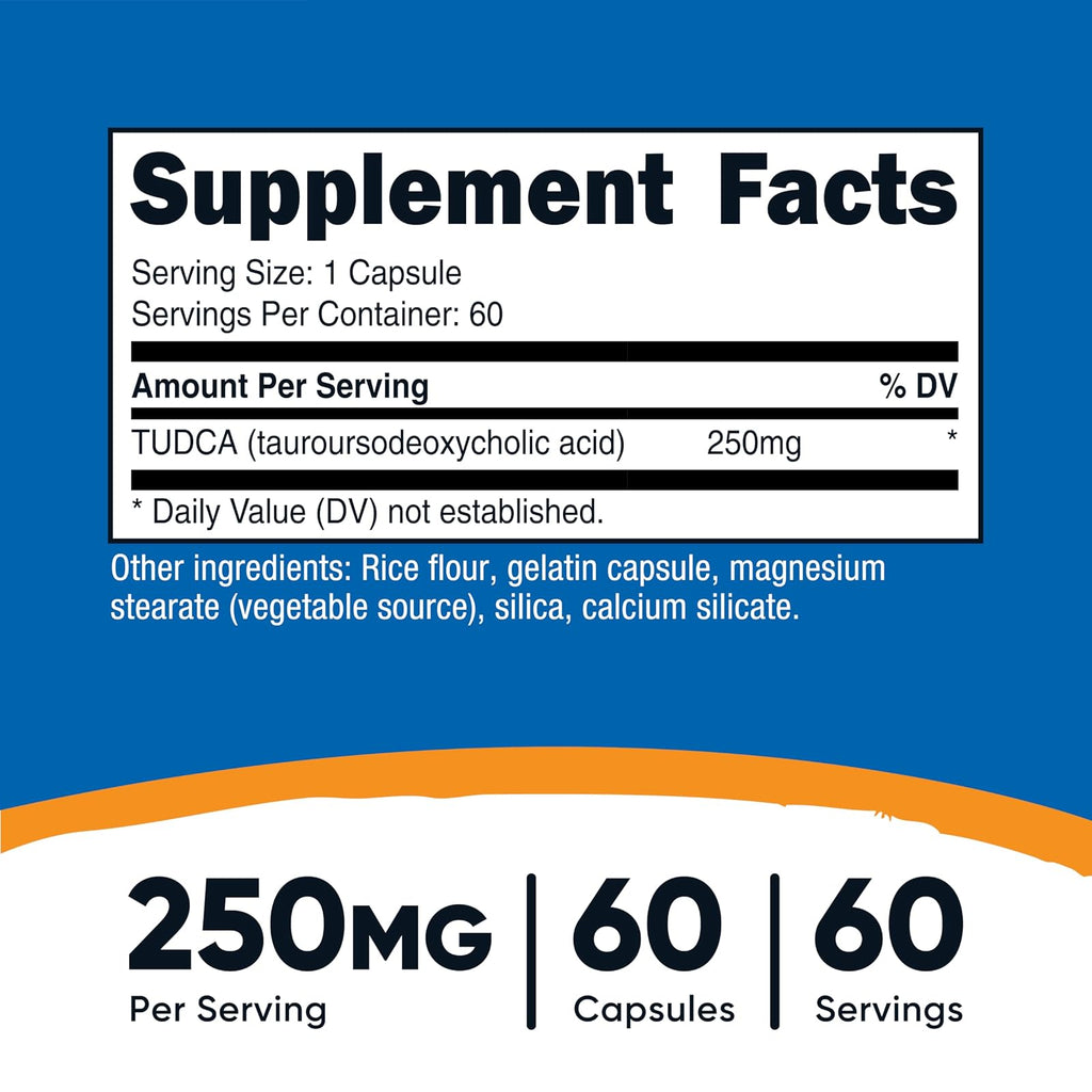 250 mg Tudca capsules for daily wellness