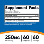 250 mg Tudca capsules for daily wellness