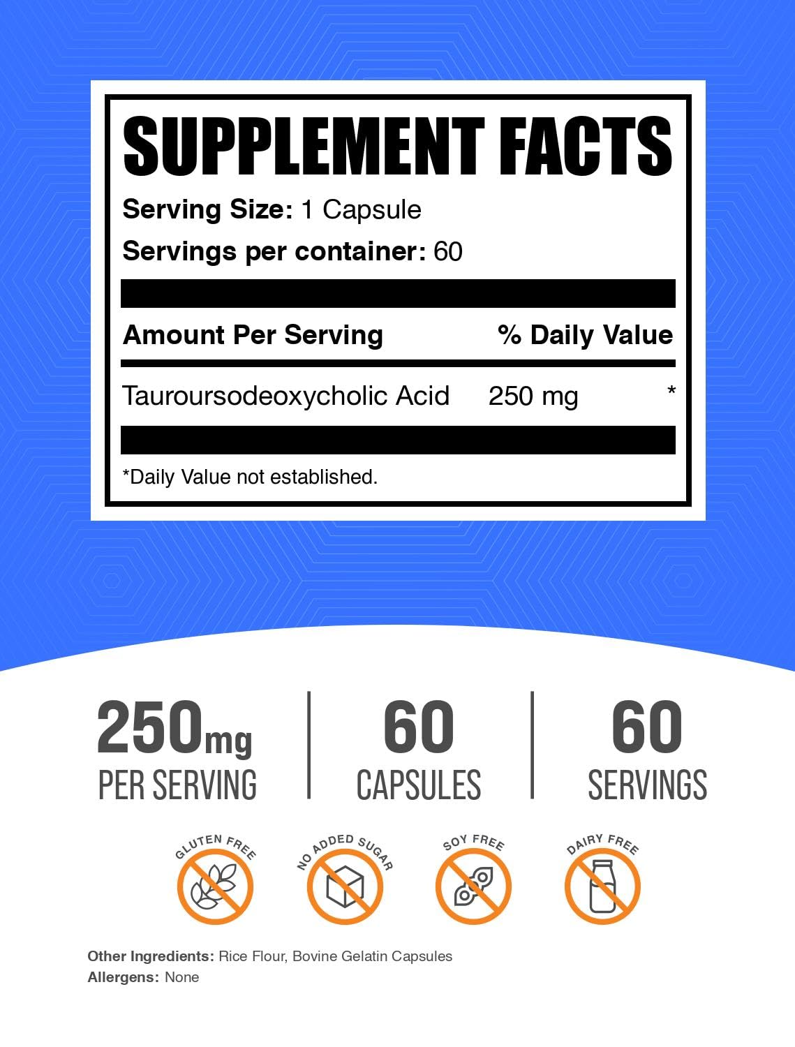 250 mg TUDCA capsules for men