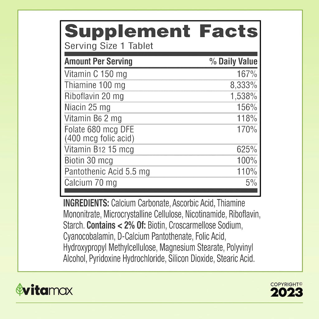 250 mg Vitamin B for energy