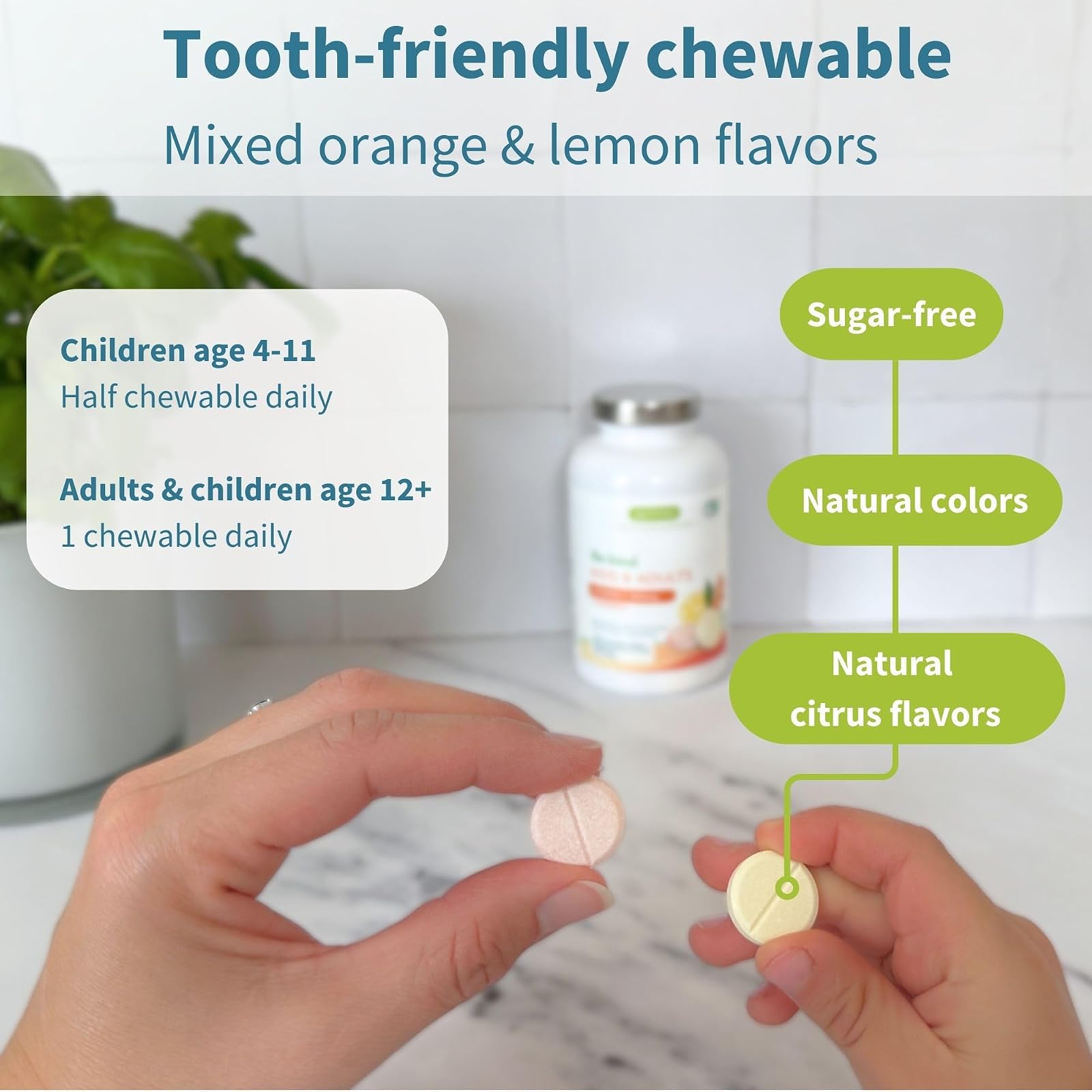 250 mg vitamin C chewable dosage