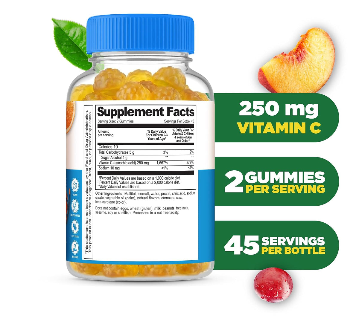 250 mg vitamin C for immune support