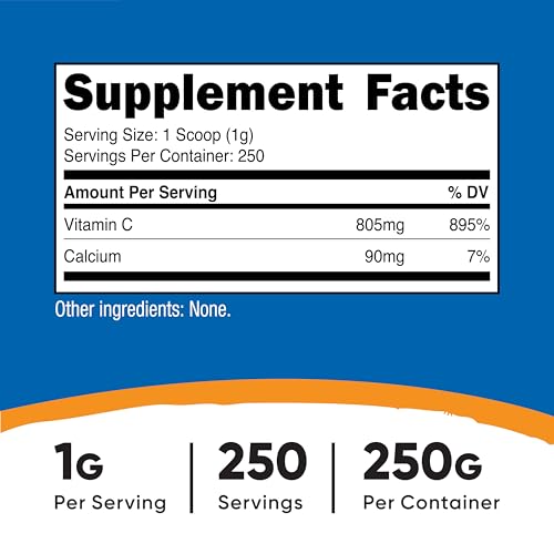 250 servings of calcium ascorbate
