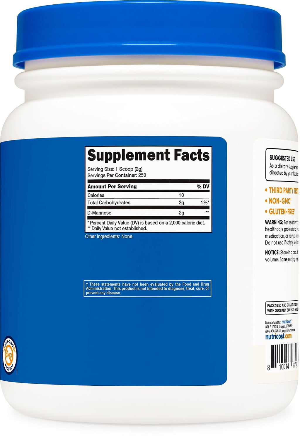 250 servings of D-Mannose powder
