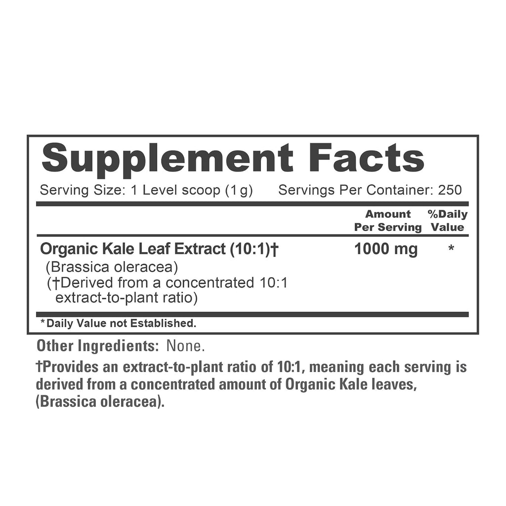 250 servings of kale powder